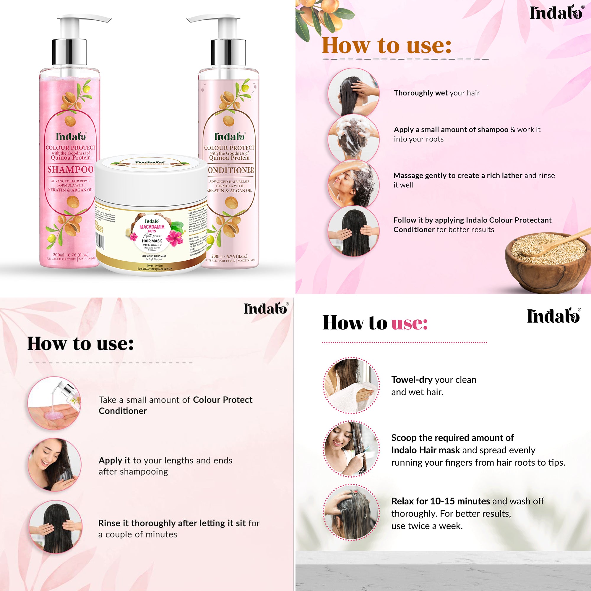 Indalo Hair Nourishment Combo for Soft & Healthy Hair | Shop Now