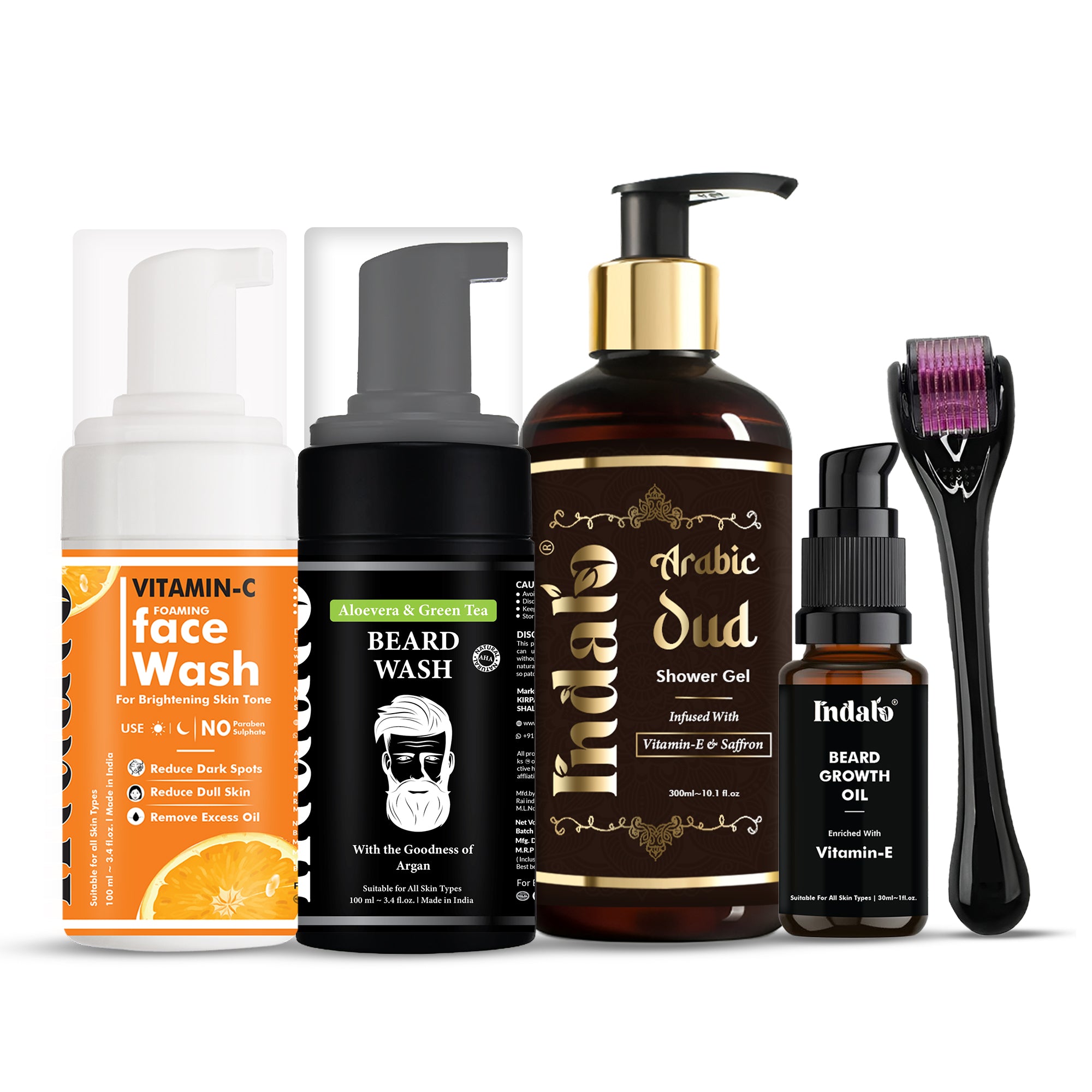 Ultimate Men’s Grooming Kit – Face, Beard & Skin Care Combo – Indalo